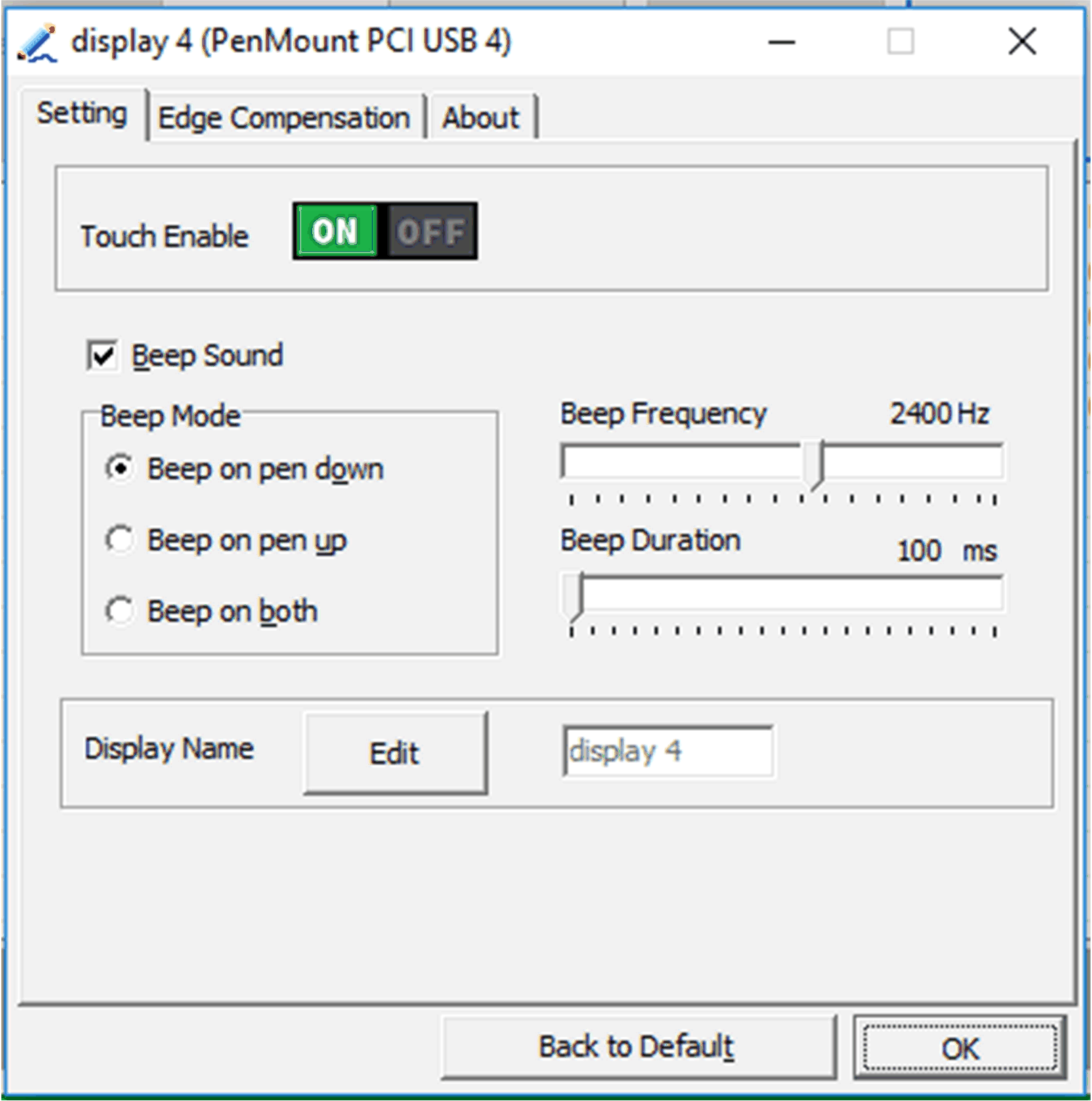 Displays and Touch Behavior